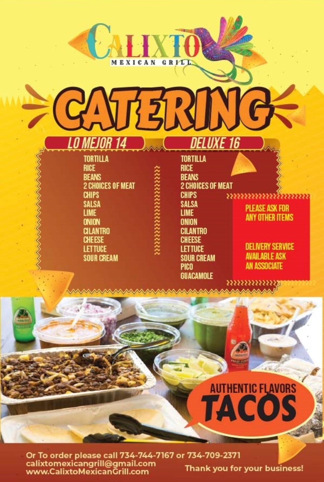 Mexican Catering in Livonia, MI | Calixto Mexican Grill